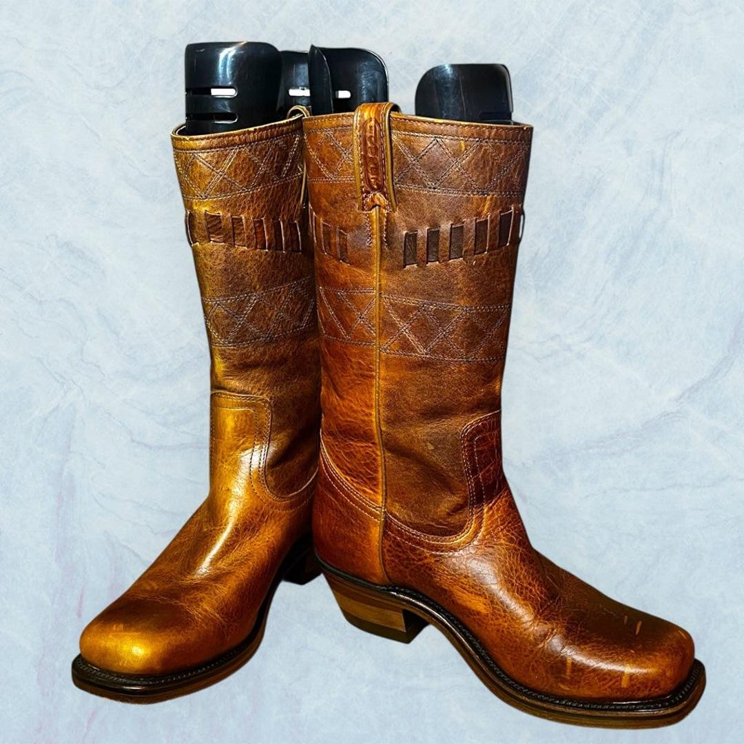 Boulet Vagabond 8674 Cowboy Boots Men's 7d/women's 9 Hillbilly Golden ...