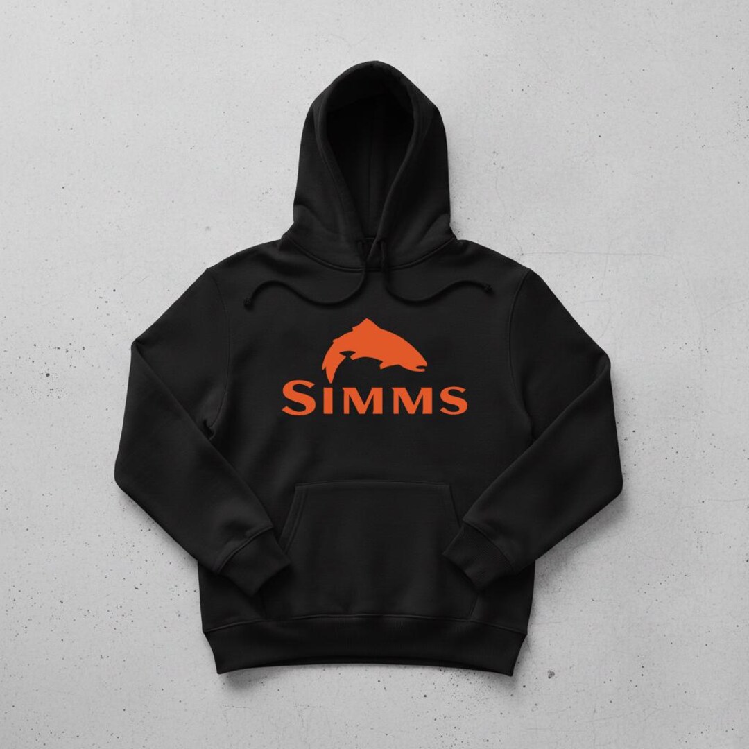 Simms Fishing Hoodie | Fishing Logo Sweatshirt - Etsy
