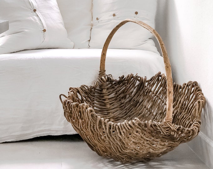 Vintage Rare Oversized Basket - Etsy