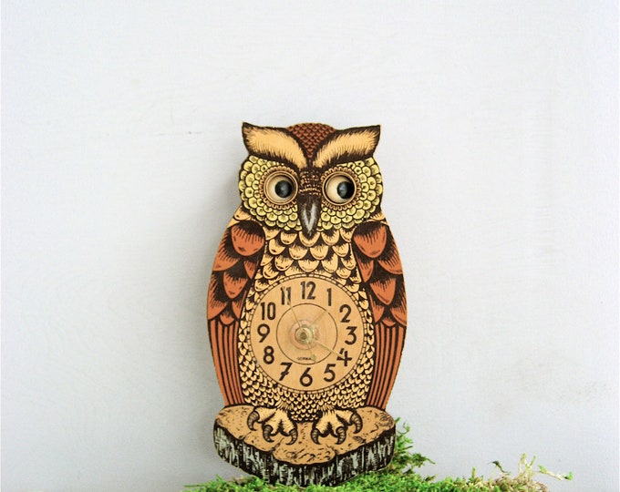 Vintage Owl Clock - Etsy