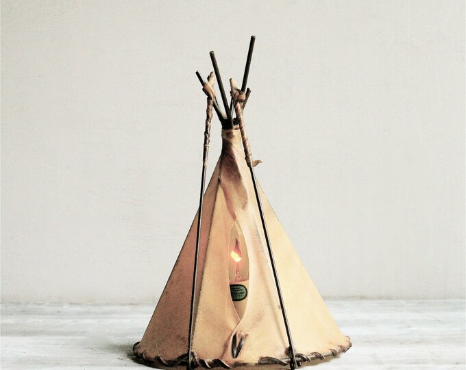 Vintage Tee Pee Lamp - Etsy