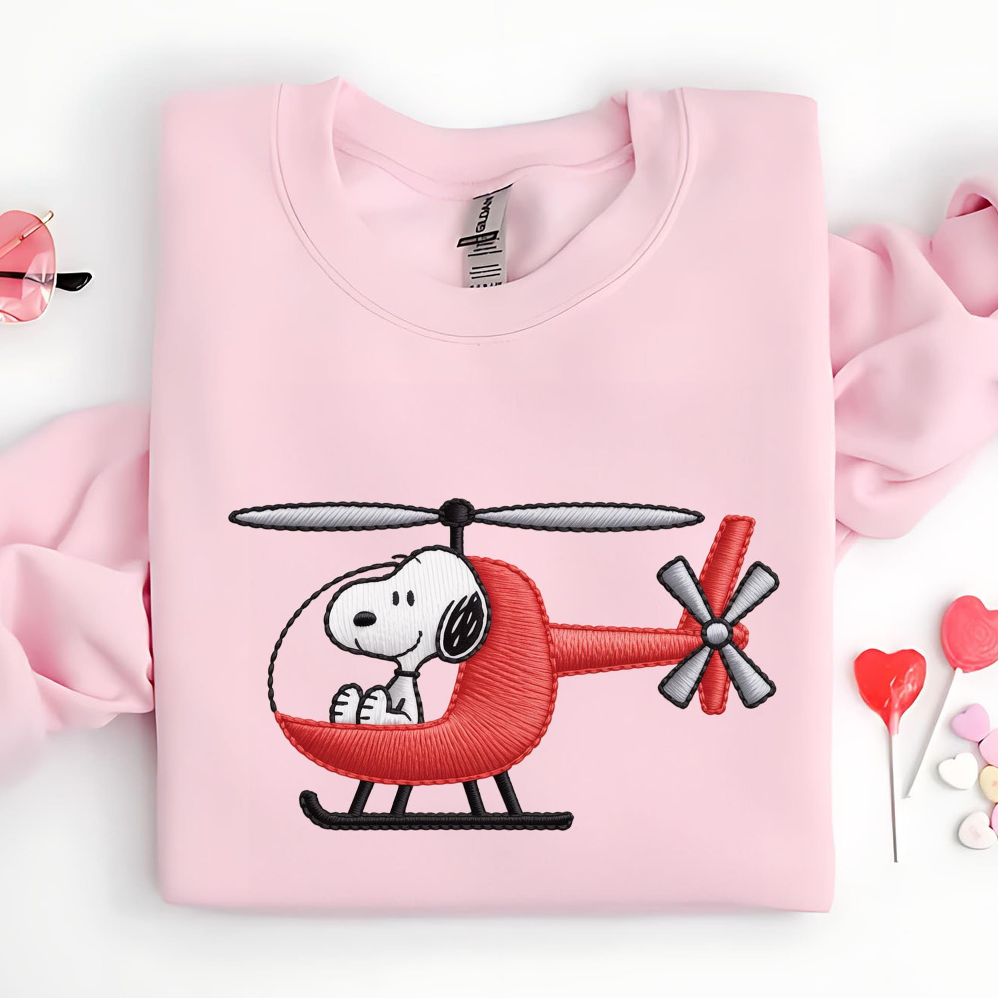 Snoopy Helicopter Embroidery Design, Peanuts Vehicle Machine Embroidery ...