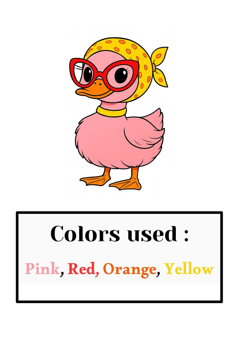 Cartoon Ente Malseite Kinder & Erwachsene druckbare Kunst (Digitaler ...