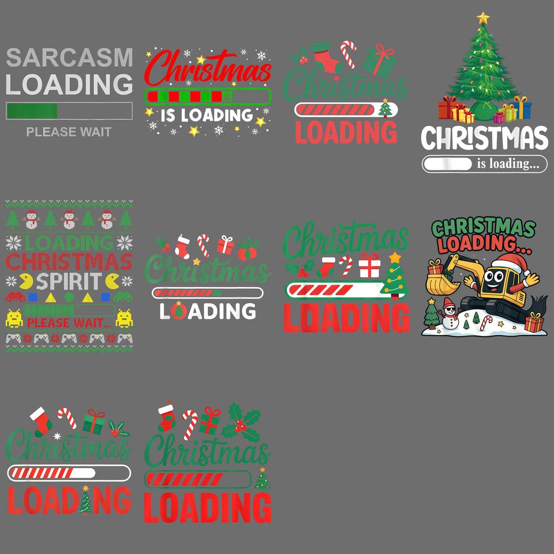 Funny Christmas Loading PNG – Holiday Humor Clipart, Festive Xmas ...