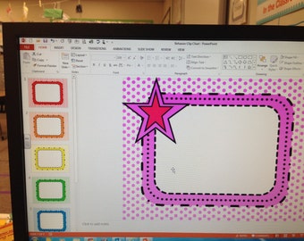 Behavior Clip Chart Polka Dots Printable Behavior Management | Etsy