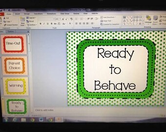Behavior Clip Chart Polka Dots Printable Behavior Management System for ...
