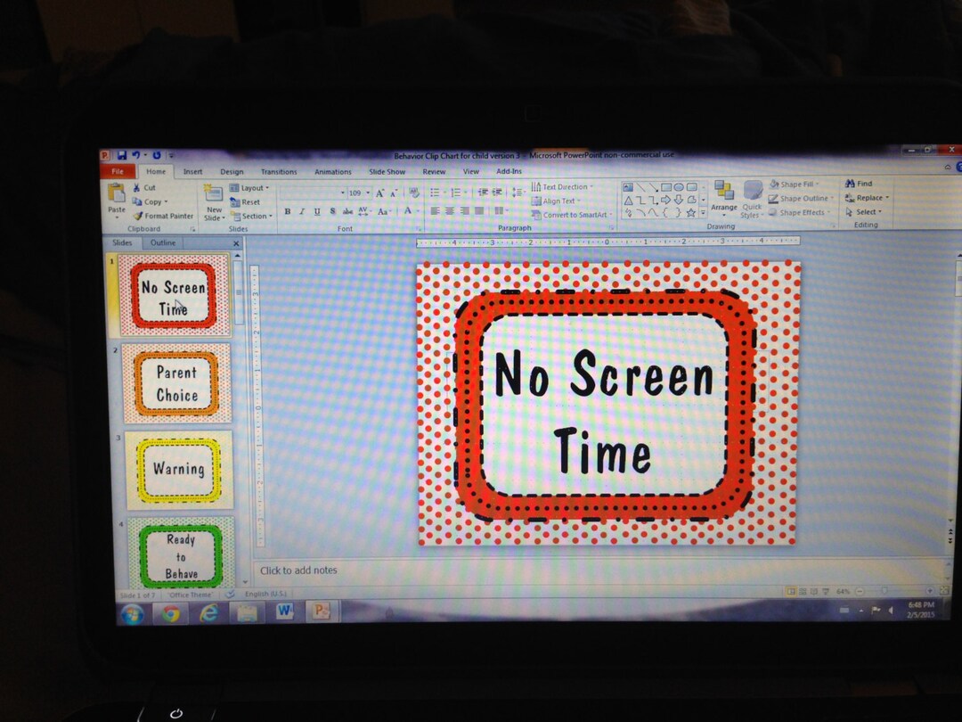 Behavior Clip Chart Polka Dots Printable Behavior Management System for ...