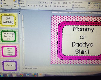 Behavior Clip Chart Polka Dots Printable Behavior Management System for ...