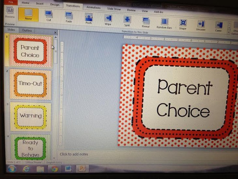 Behavior Clip Chart Polka Dots Printable Behavior Management System for ...