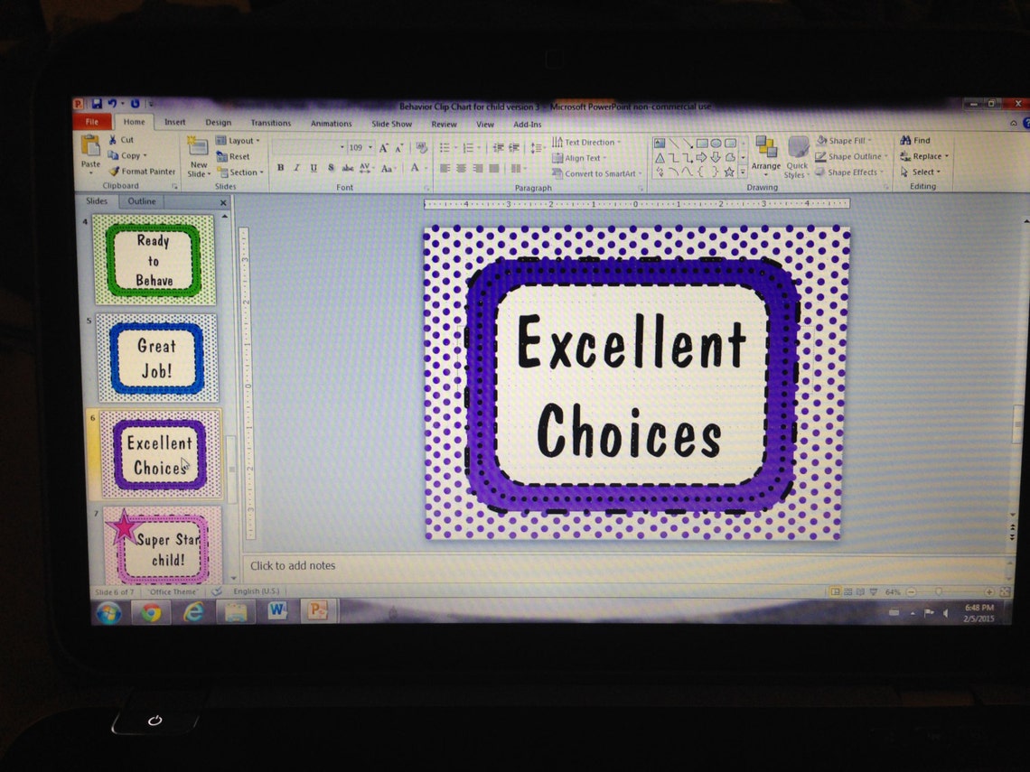 Behavior Clip Chart Polka Dots Printable Behavior Management System for ...