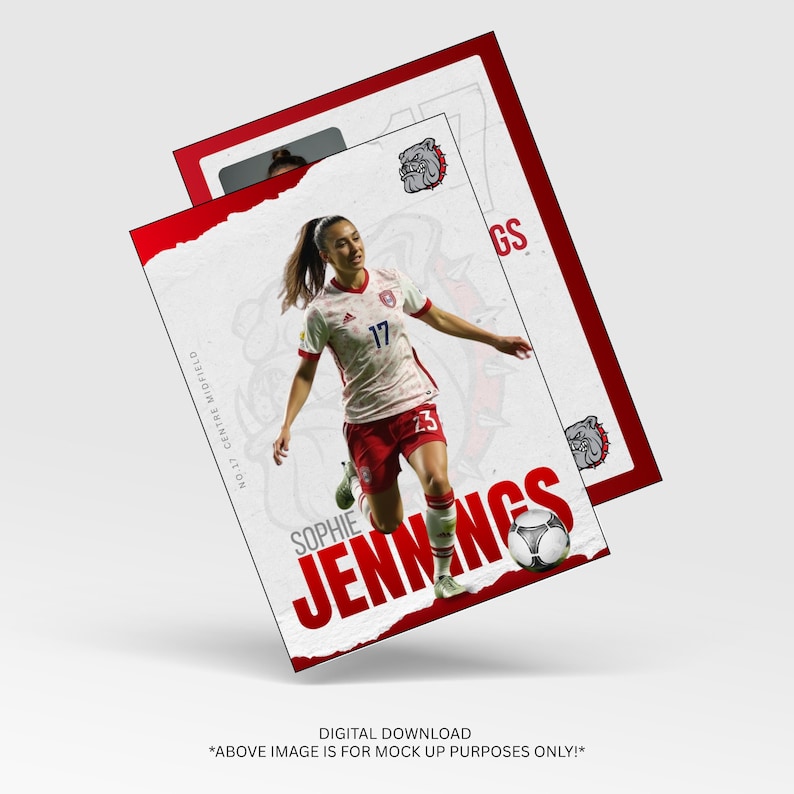 Sports Player Card Template: Customizable Canva Template - Front and ...