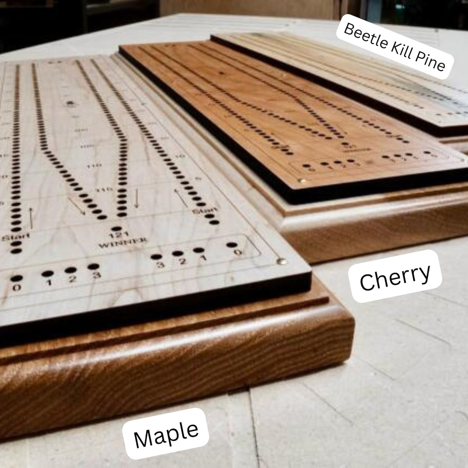 Tournament Cribbage Board, Handmade Wooden Regulation Game ...