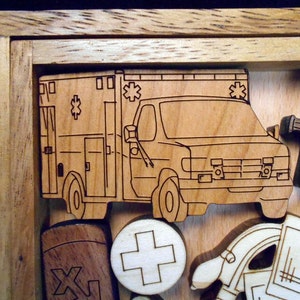 Medical Emergency Wooden Puzzle, Personalized Gift for Medical ...