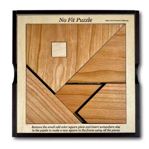 No Fit Puzzle, Packing Puzzle, Coffee Table Games, Wood Brain Teaser ...