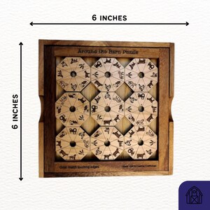 Around the Barn - Edge Matching Puzzle - Wood Puzzle - Brain Teaser - Etsy