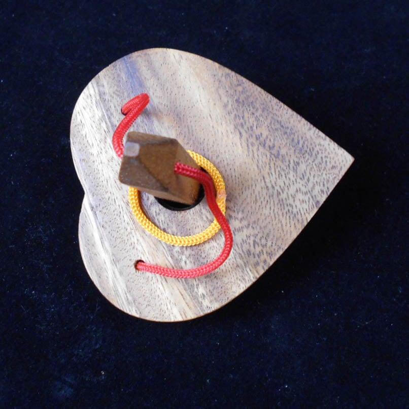 Follow Your Heart Wood and String Brain Teaser Puzzle - Etsy