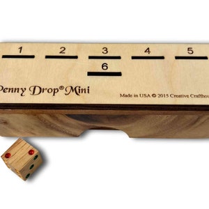 Wood Penny Drop Game, Compact Travel Game, Classic Family Game, Xmas ...