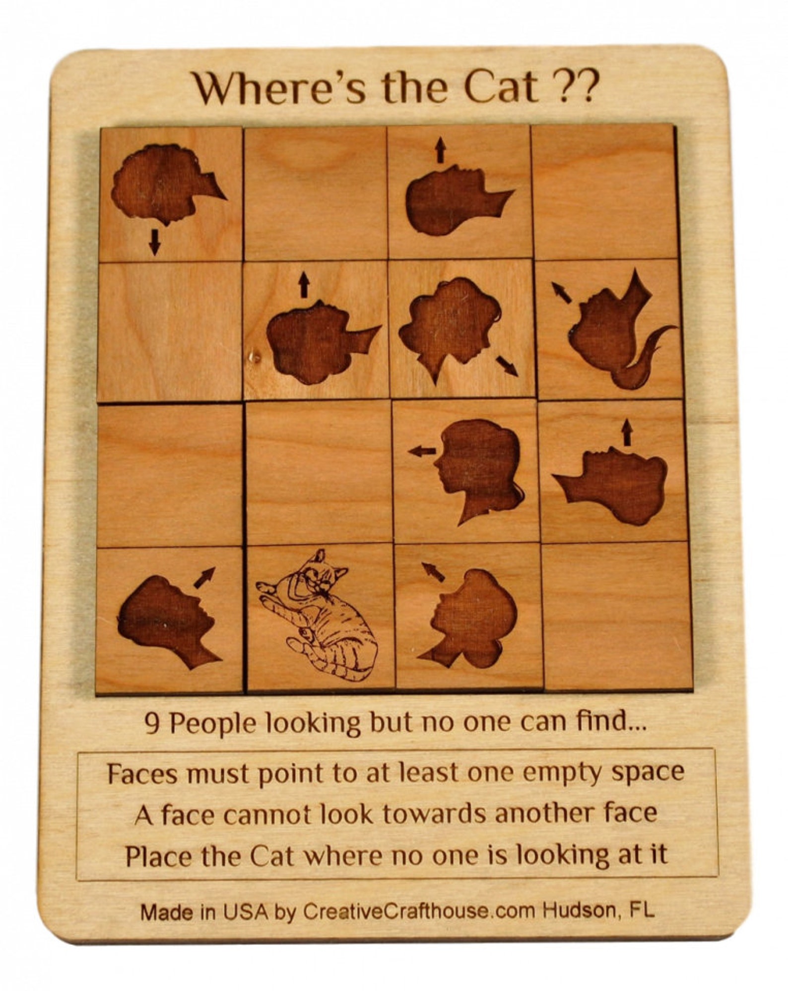 Where's the Cat Wooden Puzzle From Creative Crafthouse - Etsy