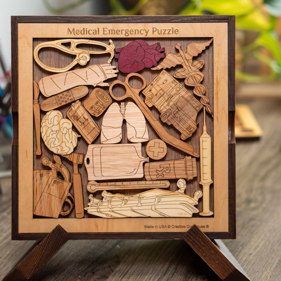 Medical Emergency Wooden Puzzle, Personalized Gift for Medical ...