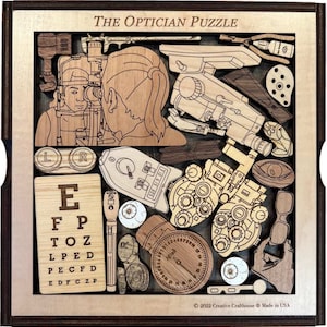 Optician Puzzle artistic and Challenging Can Be Personalized - Etsy