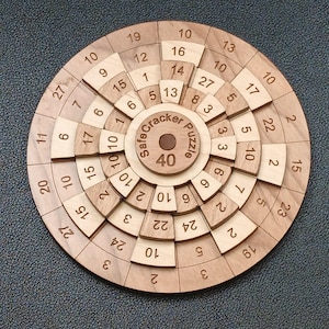 Wooden Puzzle, Safecracker 40 Math Puzzle, Family Games, Puzzle for ...
