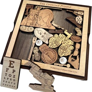 Personalizable Gift for Optician - the Optician Puzzle - Unique Laser ...