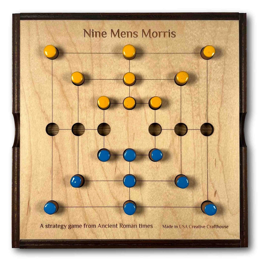 Nine Mens Morris Strategy Game From Ancient Rome Premium Game Board ...
