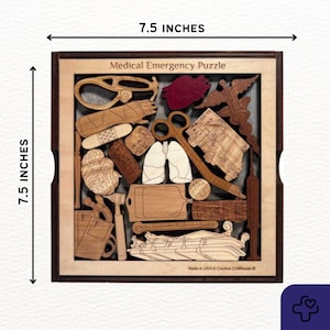 Medical Emergency Wooden Puzzle, Personalized Gift for Medical ...