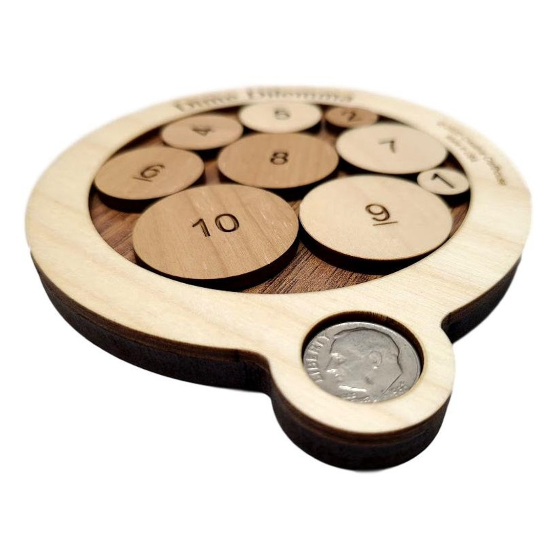 Dime Dilemma Wood Puzzle, Penny Challenge Puzzle, Packing Puzzle, the ...