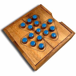 Triple Triangle Peg Jumping Puzzle - Etsy