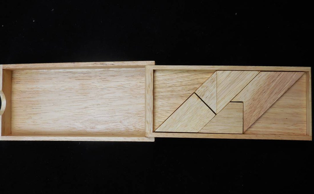 Rhombus 5 Puzzle -the 5 Pieces Make 29 Shapes - Laser Engraved Box With ...