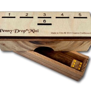 Wood Penny Drop Game, Compact Travel Game, Classic Family Game, Xmas ...