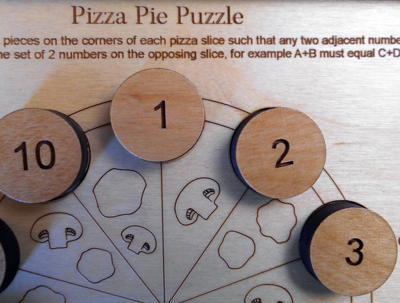 Pizza Pie Puzzle Math and Logic Brain Teaser - Etsy