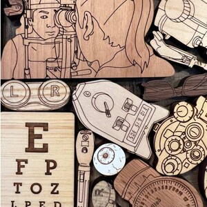 Personalizable Gift for Optician - the Optician Puzzle - Unique Laser ...