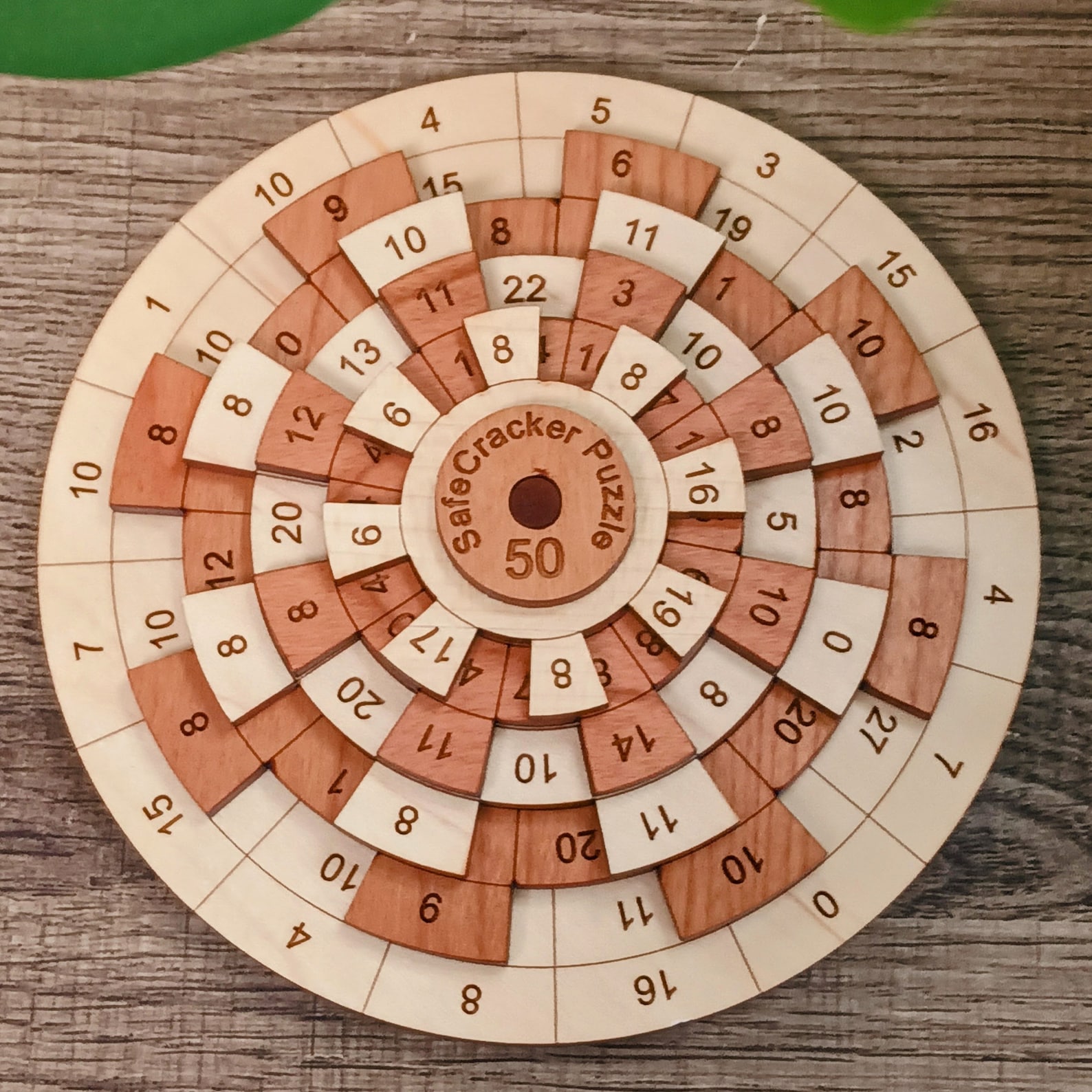 Safecracker 50 Wood Puzzle A Fun and Challenging Math Brain Teaser for ...
