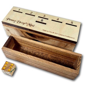 Wood Penny Drop Game, Compact Travel Game, Classic Family Game, Xmas ...
