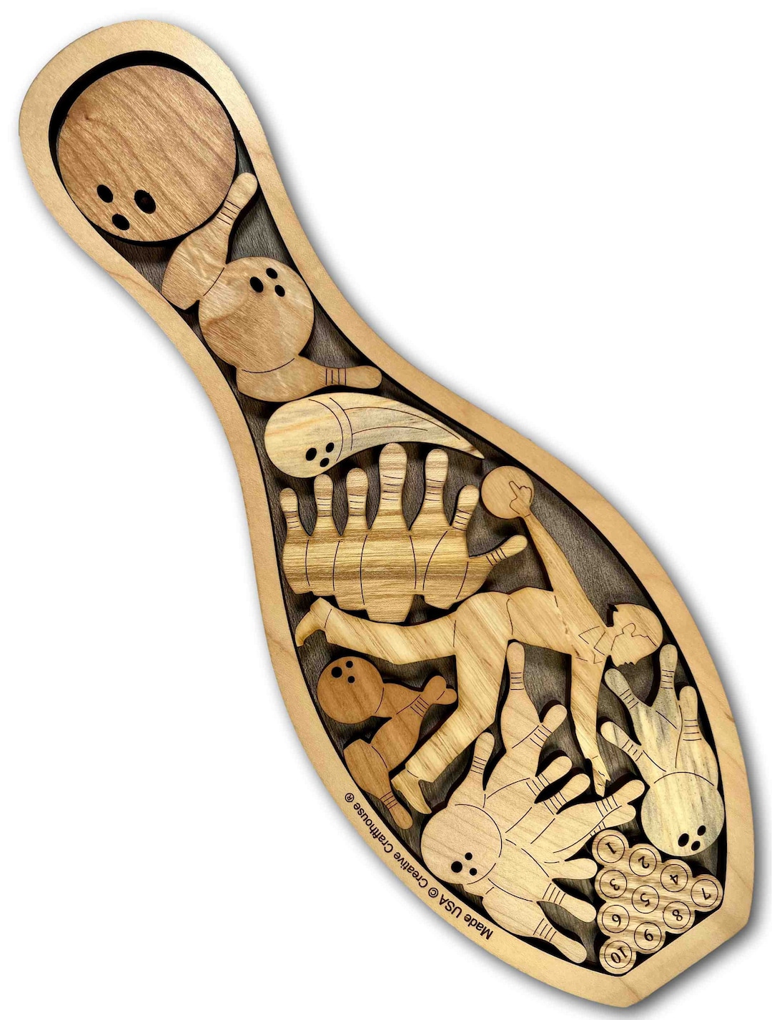 Bowling Pin Puzzle, Bowling Gifts for Men, Personalized Bowling Puzzle ...