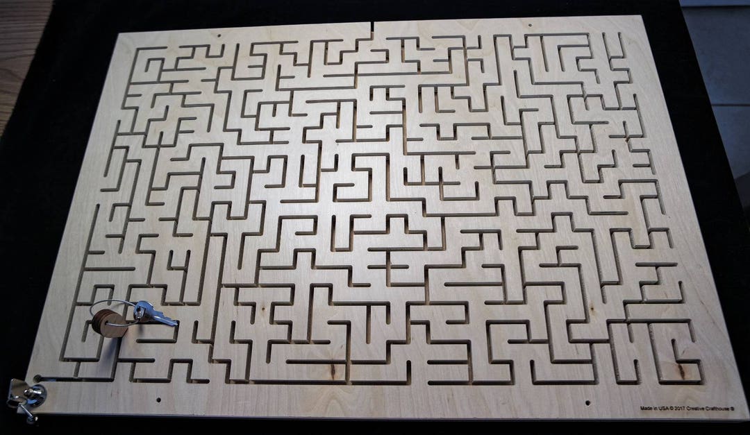 Key Maze III Escape Room Prop | Large Size 19" X 27" X 1" | Puzzle for ...