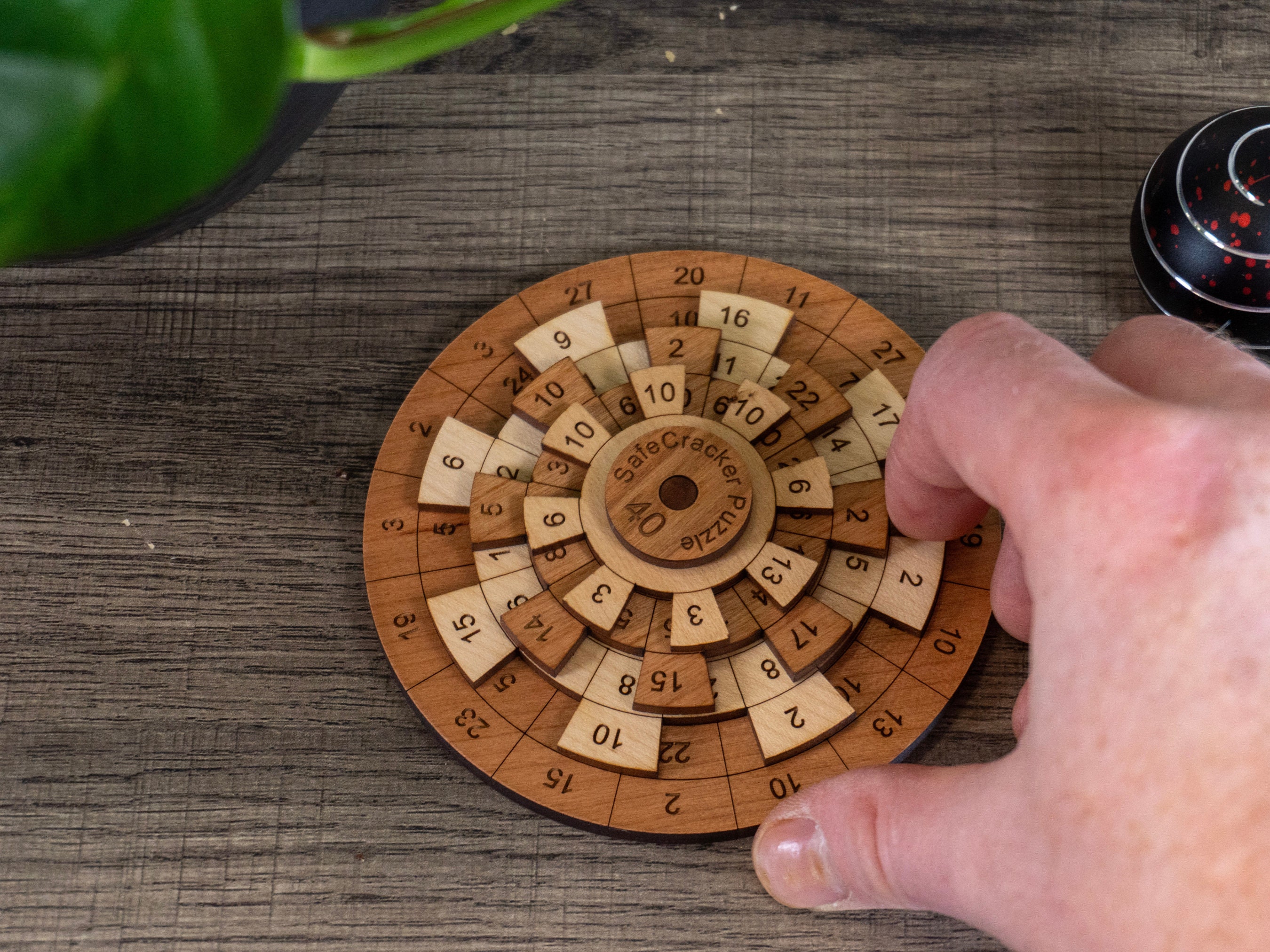 Wood Math Puzzle, Safecracker 40 Puzzle, Rotating Puzzle, STEM Toy ...