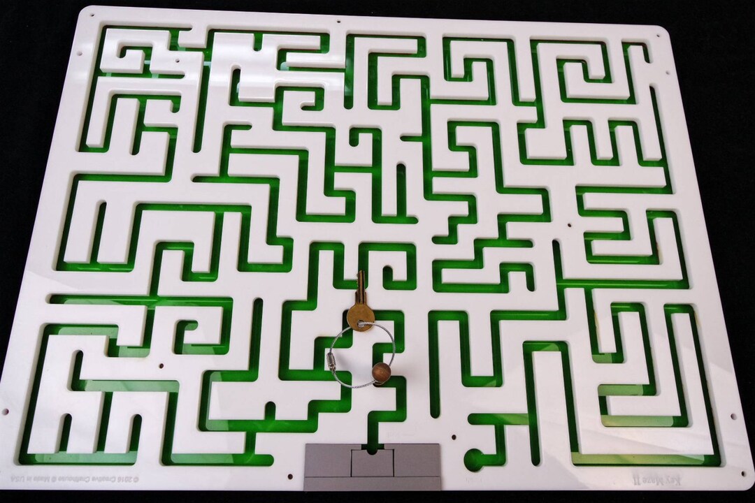 Key Maze Puzzle - Acrylic Model – Traps a Key Until Maze is Solved ...