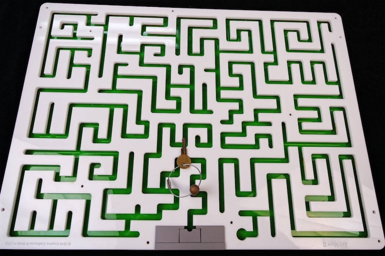 Key Maze Puzzle Acrylic Model Traps a Key Until Maze is | Etsy