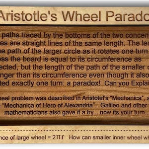 Aristotle's Wheel Paradox, Wooden Puzzle for Adults, Paradox Puzzle ...