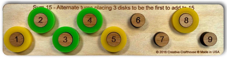 Sum 15 Game Alternate Turns to Be First to Add to 15. Fun - Etsy