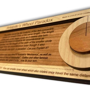 Aristotle's Wheel Paradox, Wooden Puzzle for Adults, Paradox Puzzle ...
