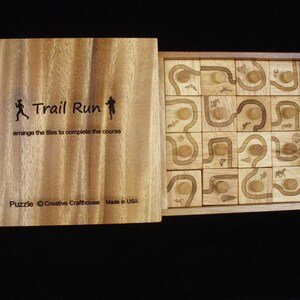 Trail Run Wooden Puzzle Brain Teaser | Etsy