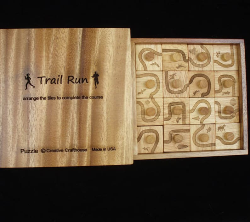 Trail Run Wooden Puzzle Brain Teaser | Etsy