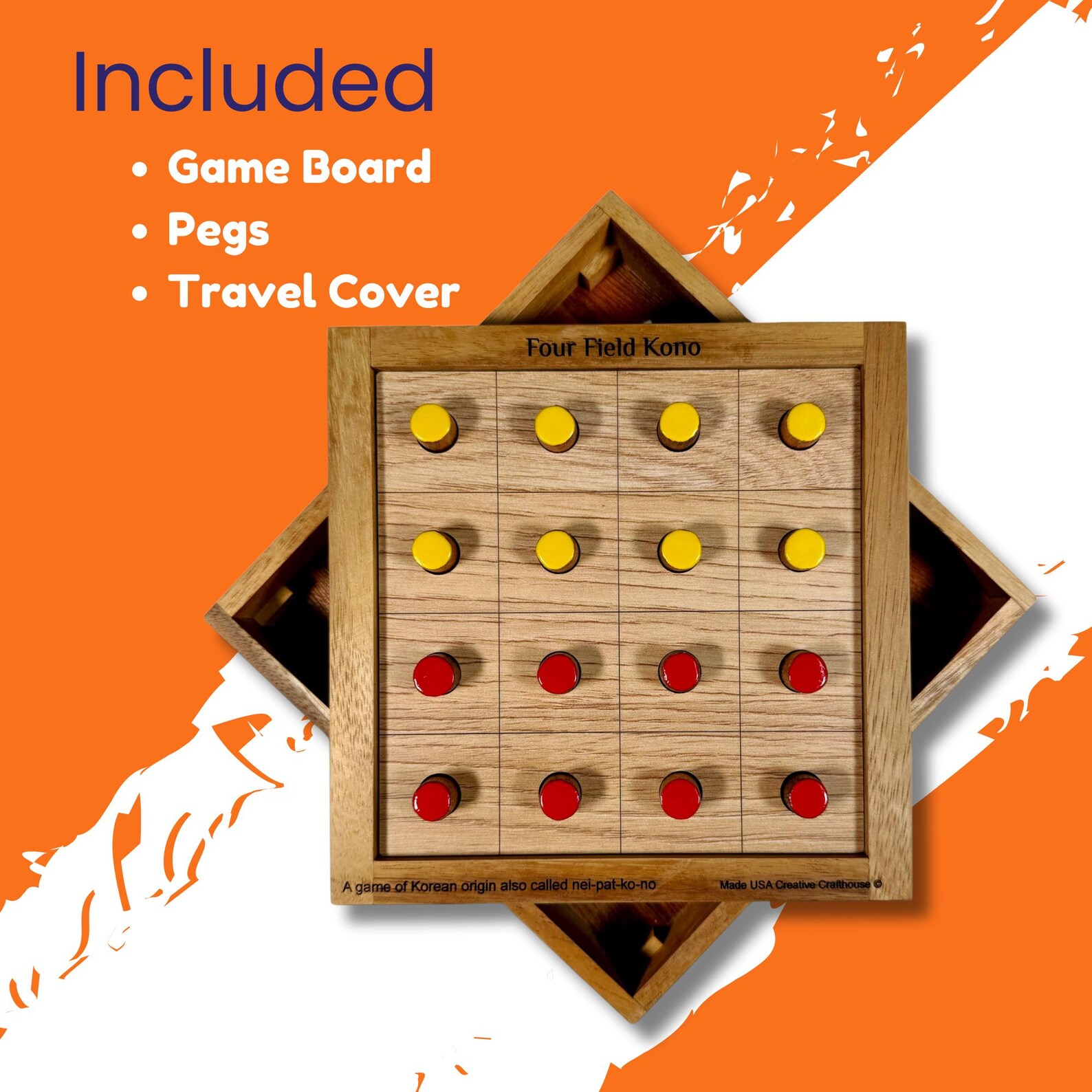 Four Field Kono Game, Medieval Board Game, Historical Wooden Board Game ...