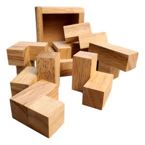 Soma Cube Craftsman Edition 3D Brain Teaser Puzzle - Etsy