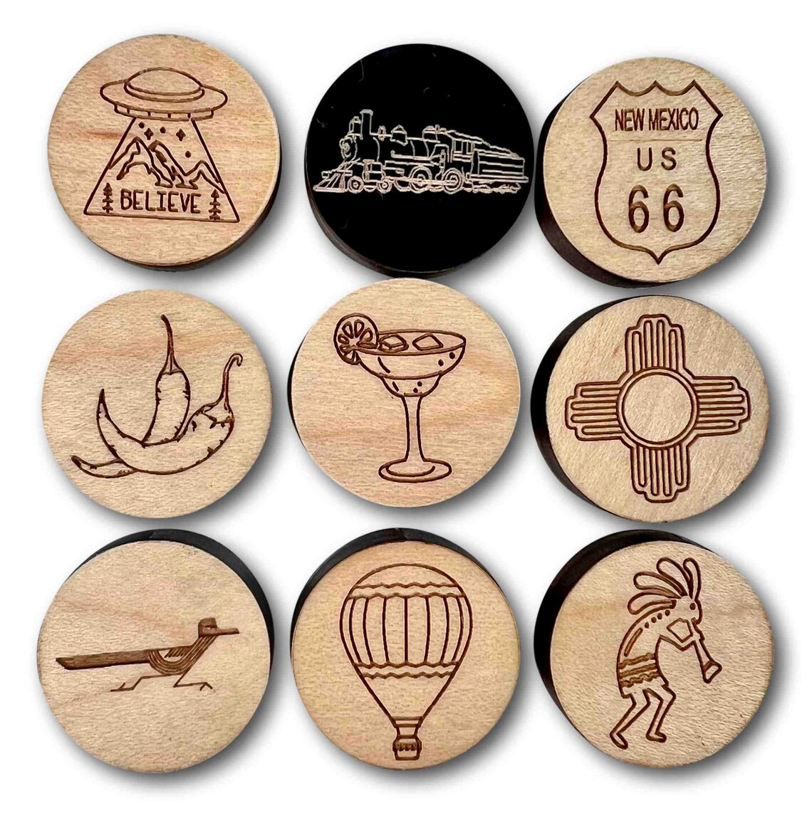 Mexican Train New Mexico Edition Hub and Tokens Wooden Domino Game ...