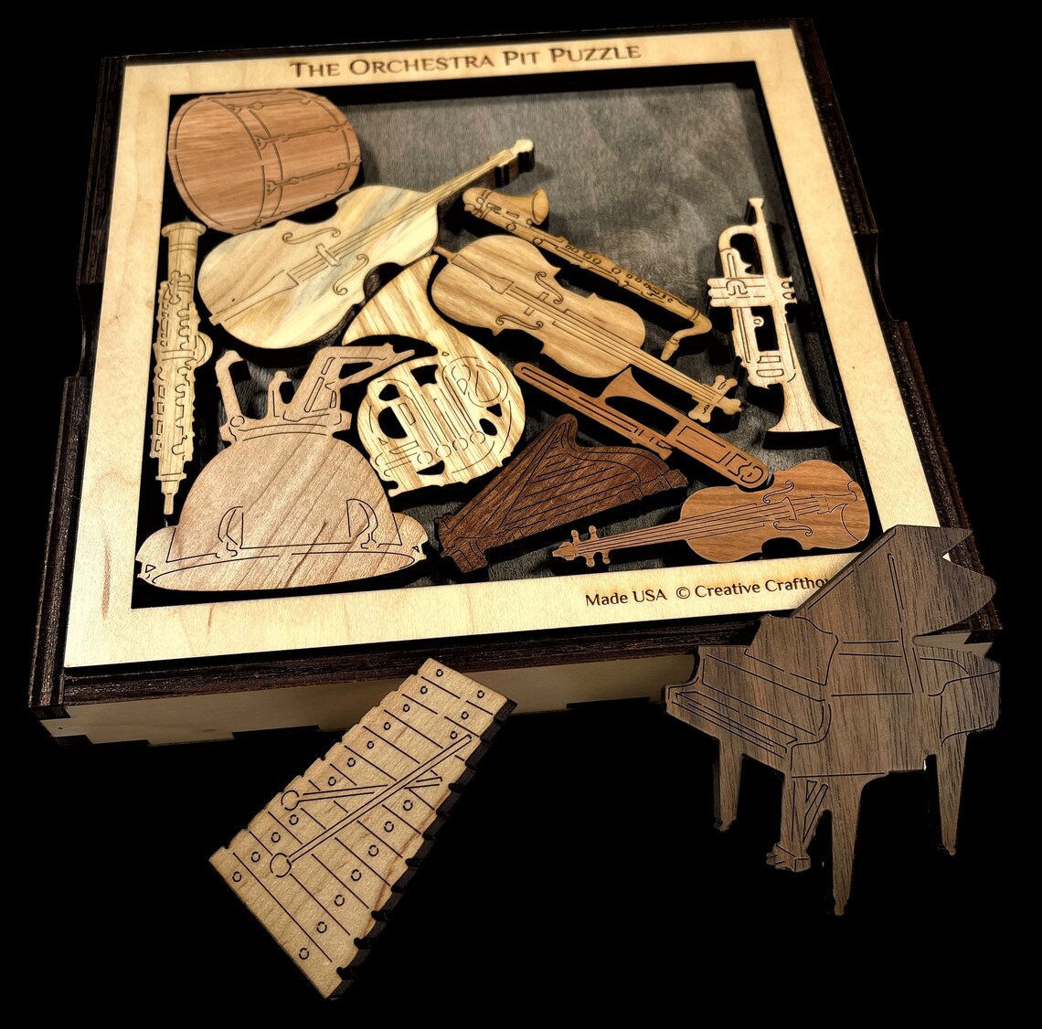 Orchestra Pit Wood Puzzle, Brain Teaser for Music Lovers, Wood Music ...